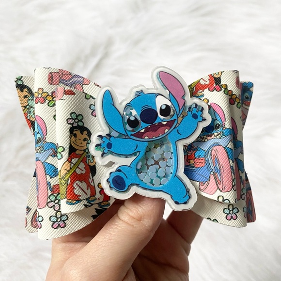 Hand Crafted | Accessories | Lilo Stitch Acrylic Shaker Faux Leather ...
